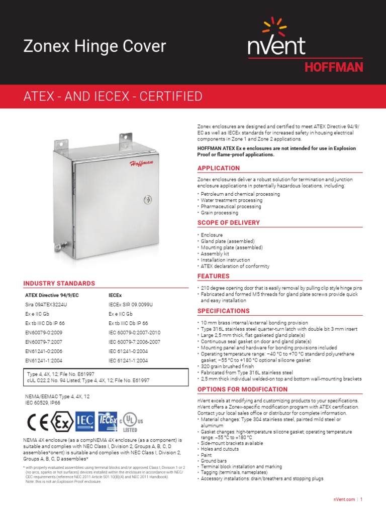 Hoffman Nvent Ex JB | PDF | Electrical Engineering | Electricity