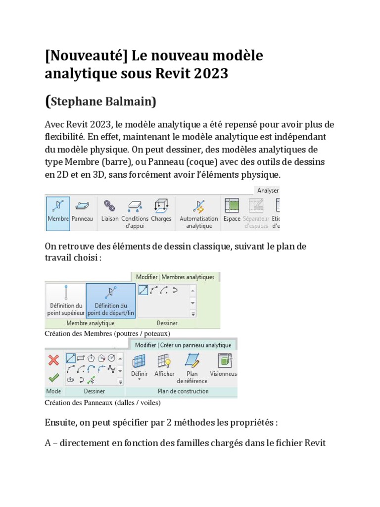 Modèle analytique repensé sous Revit 2023 | PDF | Art | Ordinateurs