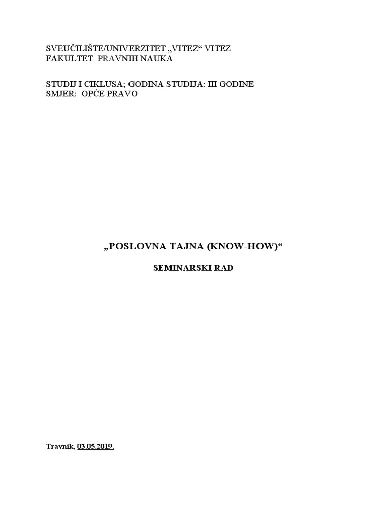 Poslovna Tajna Filip Vidovic1 | PDF