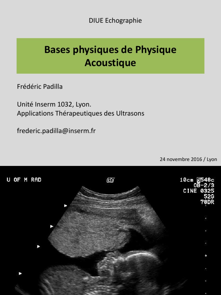 2422 Bases Physiques de Physique Acoustique Frederic Padilla | PDF ...
