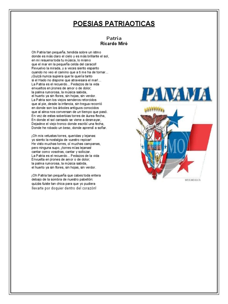 Poesias Patriaoticas | PDF | Panamá