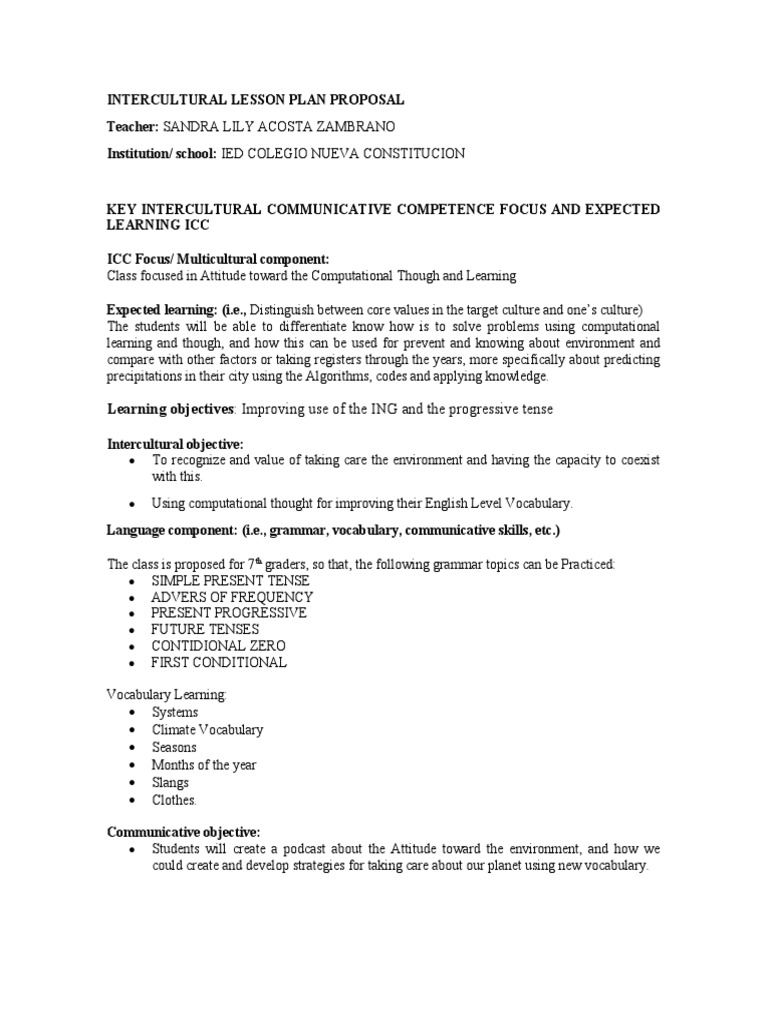 Lesson Plan Using Computational Leaning | PDF