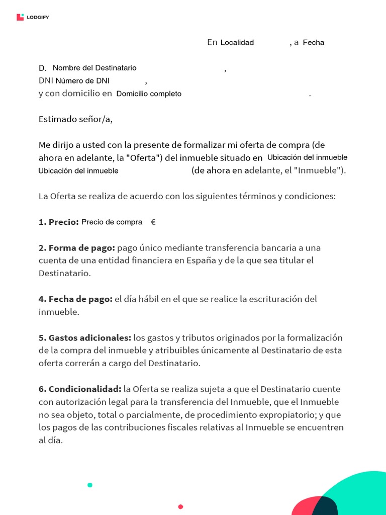 Offer Letter Template - ES | PDF