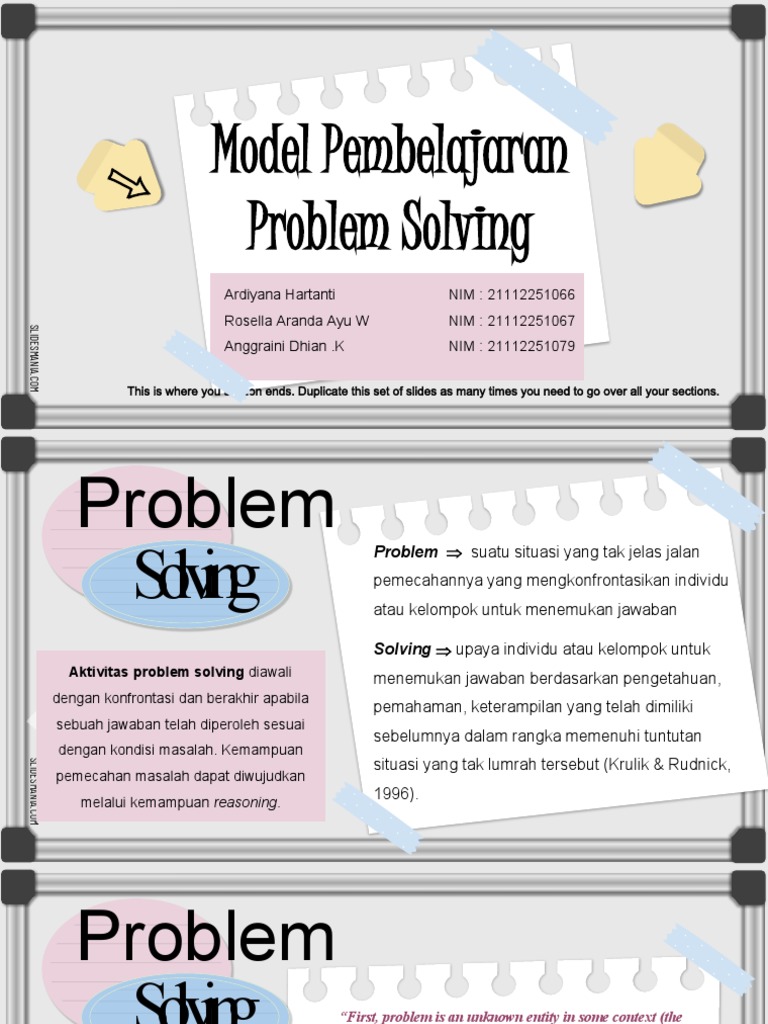 Model Problem Solving | PDF | Karier & Perkembangan
