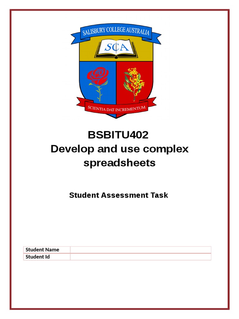 BSBAITU402 Student Assessment Task | PDF | Spreadsheet | Cardiovascular ...