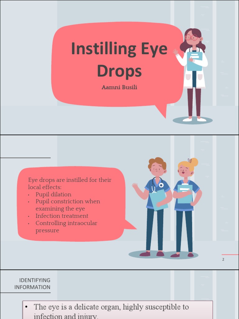 Administration Eye Drops | PDF | Nursing | Infection