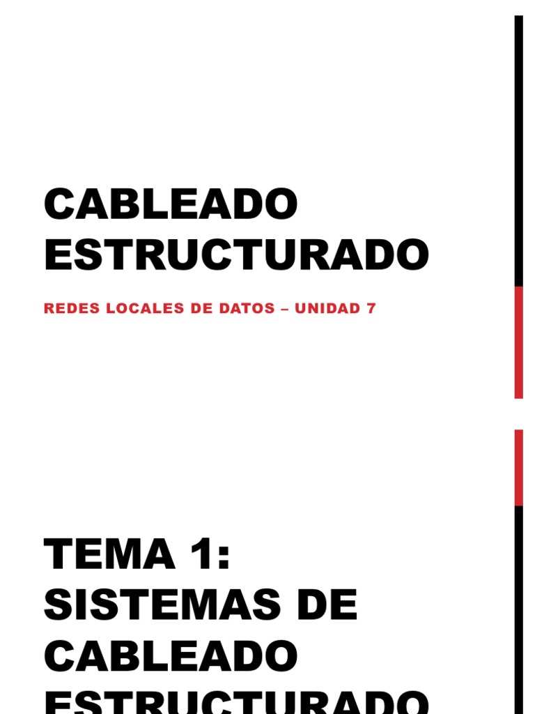 Cableado Estructurado | PDF | Red de computadoras | Tecnología digital
