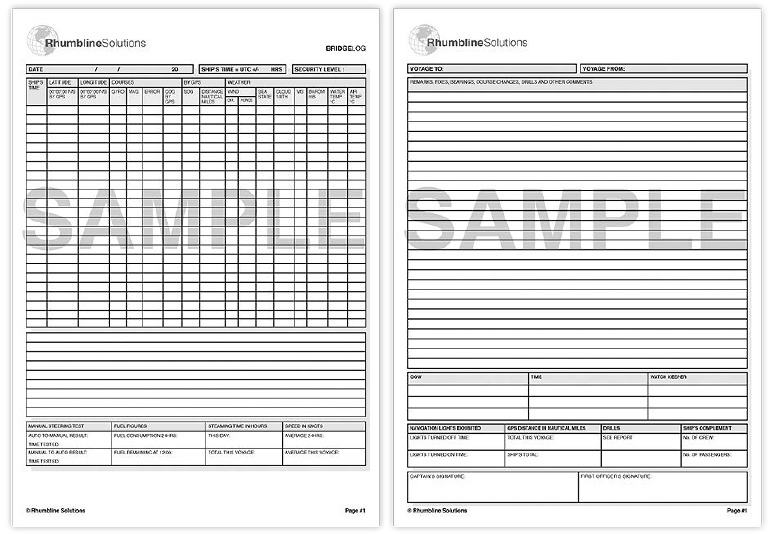 Bridge Log Book Page | PDF