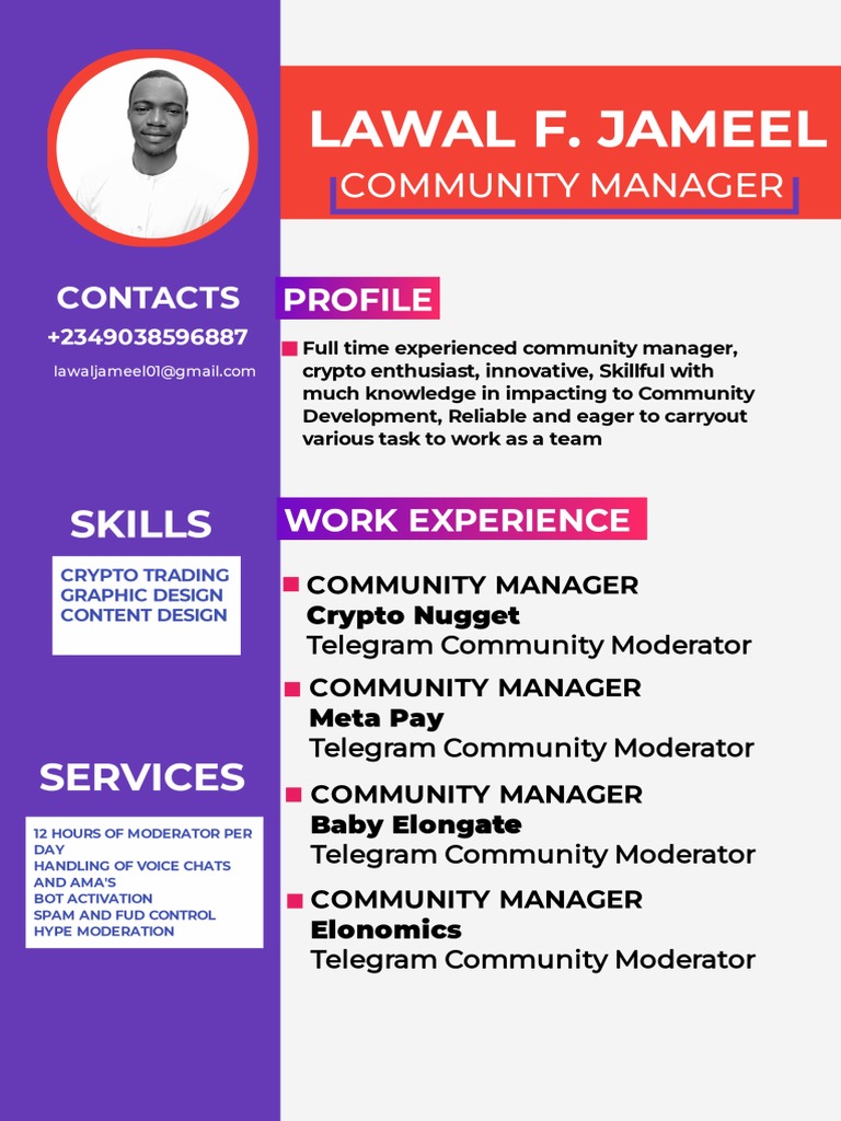 Community Manager CV | PDF