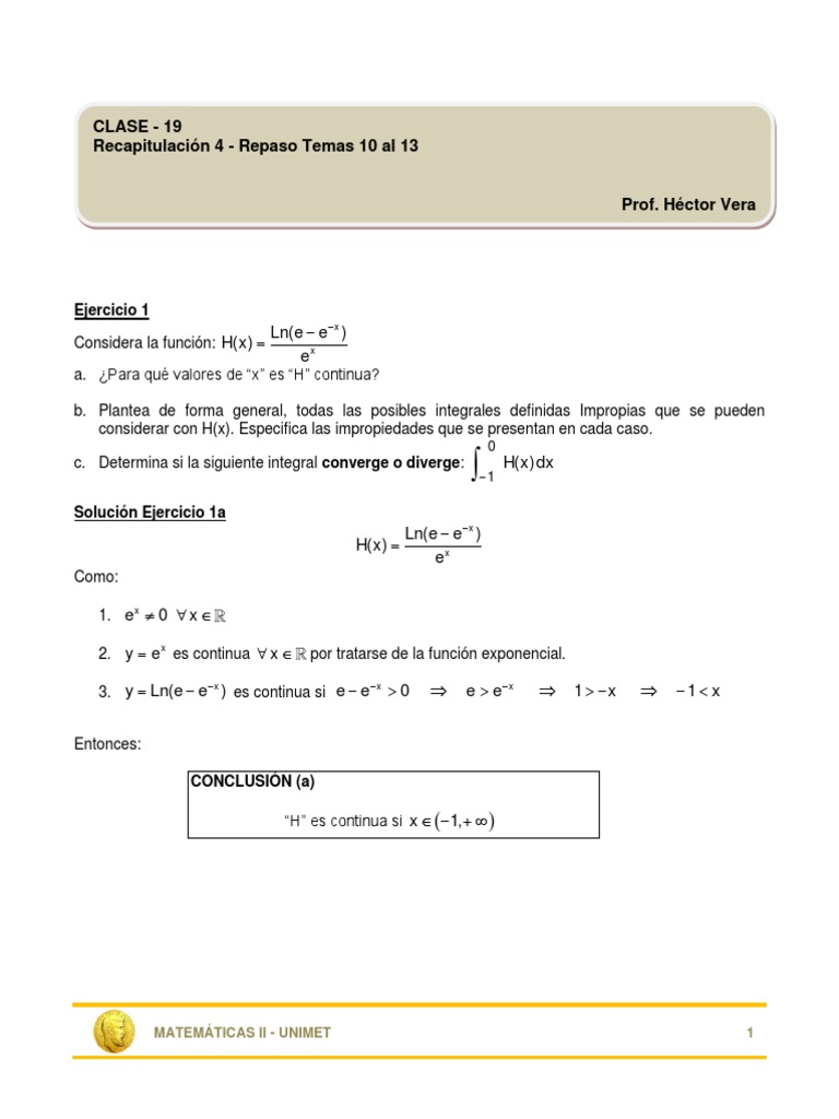 CLASE 19 (Recapitulación 4 - Repaso Temas 10 Al 13 2223-1) | PDF ...