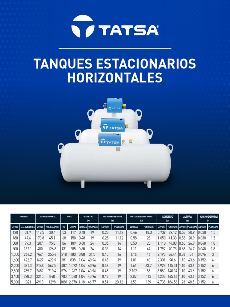 Ficha Tecnica Tanques Tatsa Casamyers - Com.mx | PDF | Líquidos | Tecnologías de gas