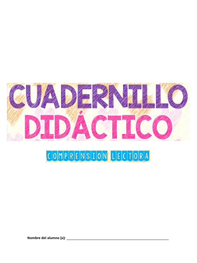 Cuadernillo De Lecturas 2° 3° Pdf 