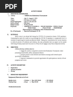 Badminton Project Proposal | PDF | Sports