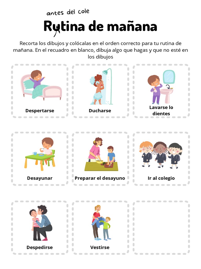 Recurso-Rutinas-Pictogramas AUTISMO | PDF