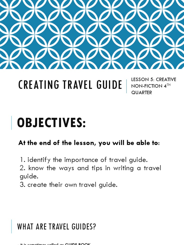 Lesson 5 - Creating A Travel Guide | PDF | Guide Book