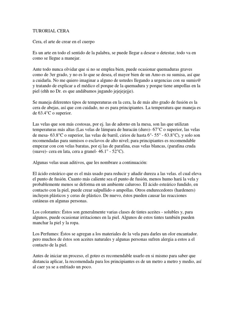 Turorial Cera | PDF | Pinturas | Cera