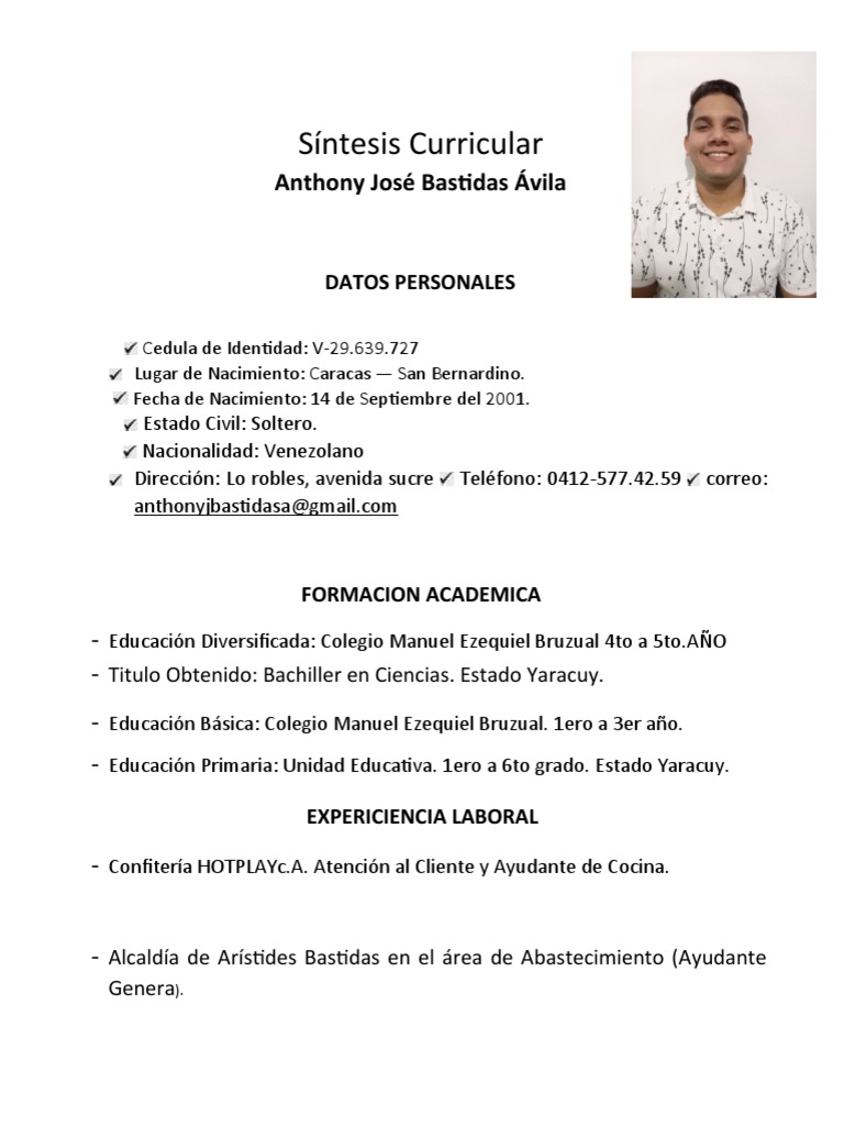 CV Anthony | PDF