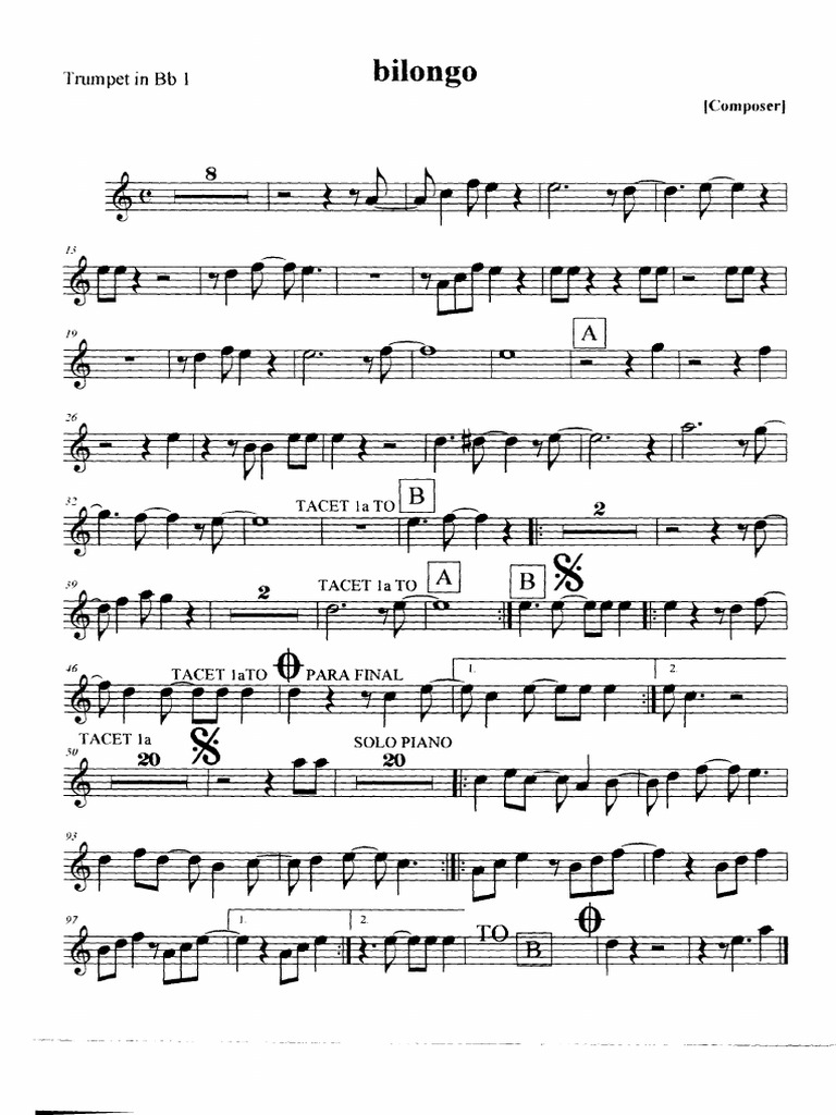 Bilongo (Trompeta 1) | PDF