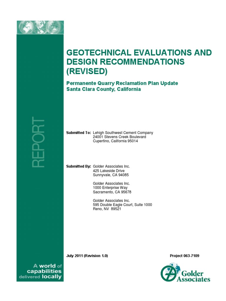 Volume I - 07 - C - Geotechnical Report & Figures | PDF | Geotechnical ...