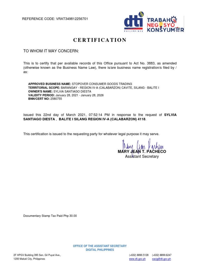 Positive Certificate-Vrat349812256701 | PDF