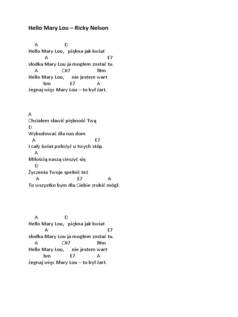 Hello Mary Lou | PDF