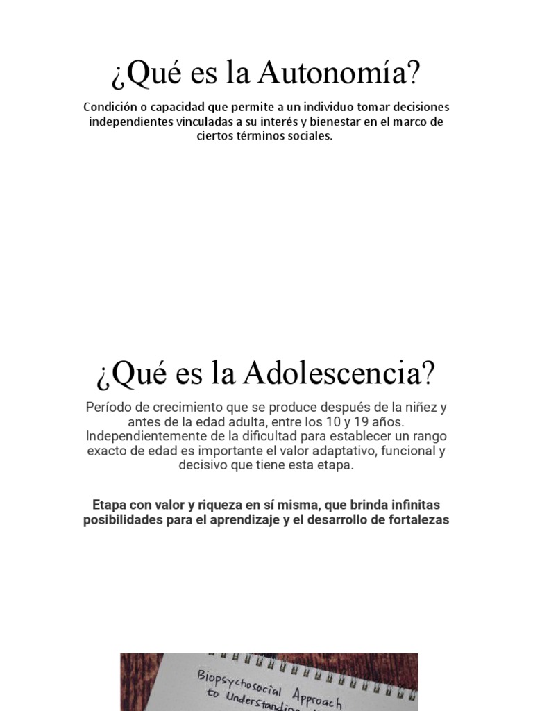 Autonomía en la Adolescencia: Definición y Ejemplos | PDF | Adultos ...