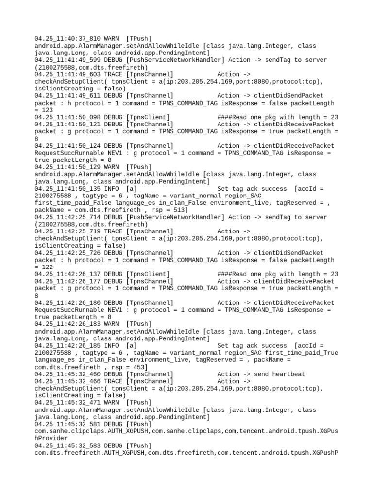 Log-20200425 1148 1 | Download Free PDF | Transmission Control Protocol ...