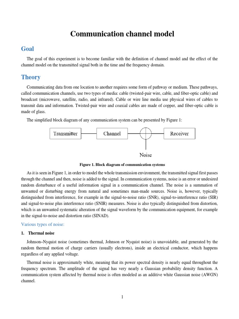 Lecture Notes Communication Channel Model | PDF | Telecommunications ...