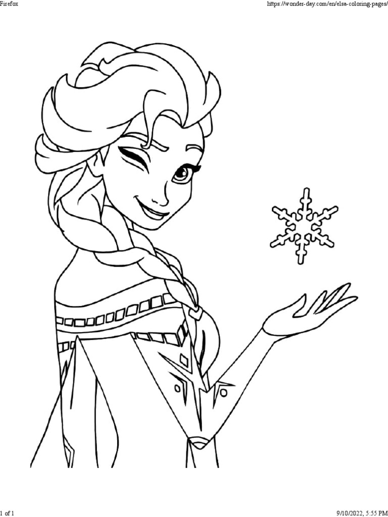 Elsa Coloring Pages | PDF | Art