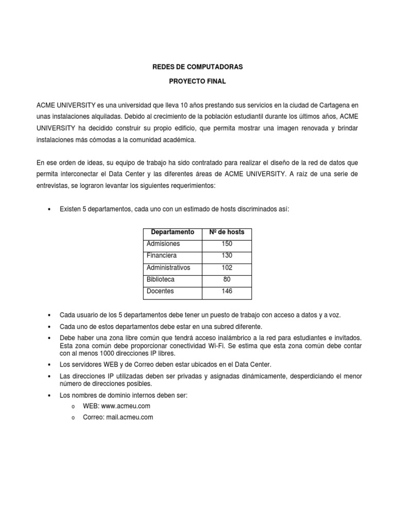 Pro Yec To Final Redes Compu | PDF | Red de computadoras | Dirección IP