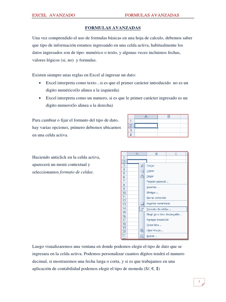 Formulas Avanzadas | PDF | Microsoft Excel | Macro (informática) Formulas Avanzadas | PDF | Microsoft Excel | Macro (informática)