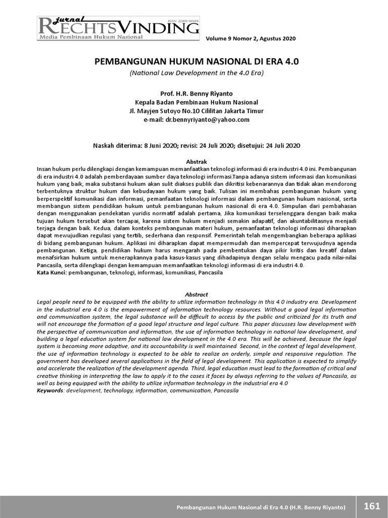 H.R. Benny Riyanto | PDF