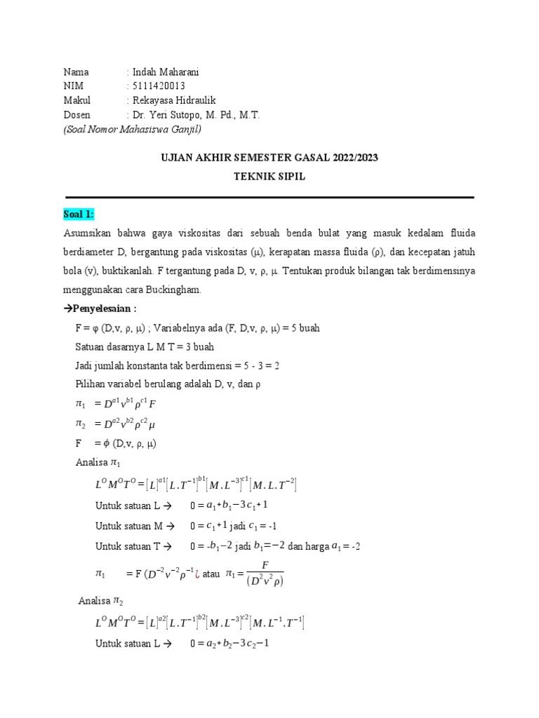 Analisis Kestabilan Butir Material Dasar Saluran Berdasarkan Tegangan ...