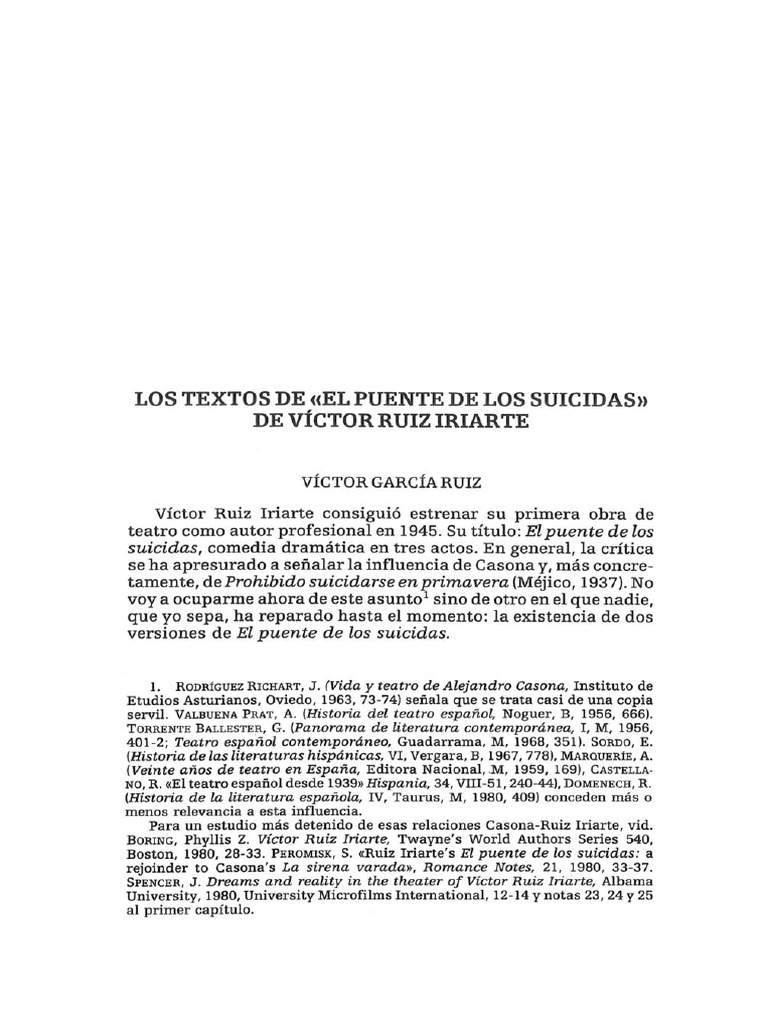 Obra de Teatro | PDF | Suicidio | Amor
