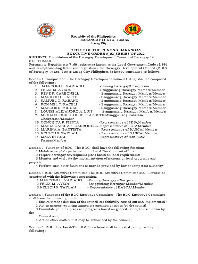 Eo BDC | PDF | Government | Justice