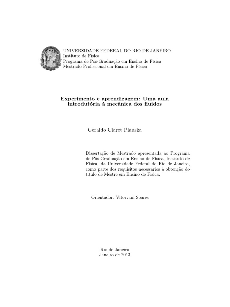 Dissertacao Geraldo Plauska | PDF | Science | Aprendizado