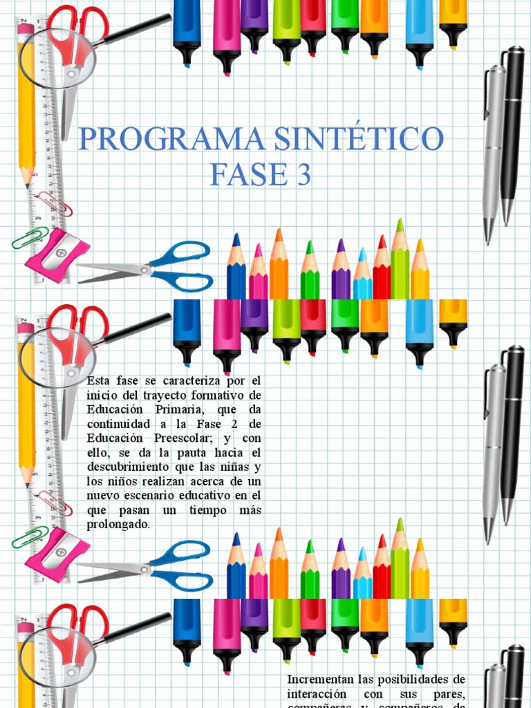 Programa Sintético Fase 3 | PDF | Educación de la primera infancia ... Programa Sintético Fase 3 | PDF | Educación de la primera infancia ...