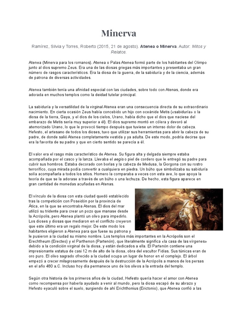 Minerva PDF | PDF | Atenea | Medusa