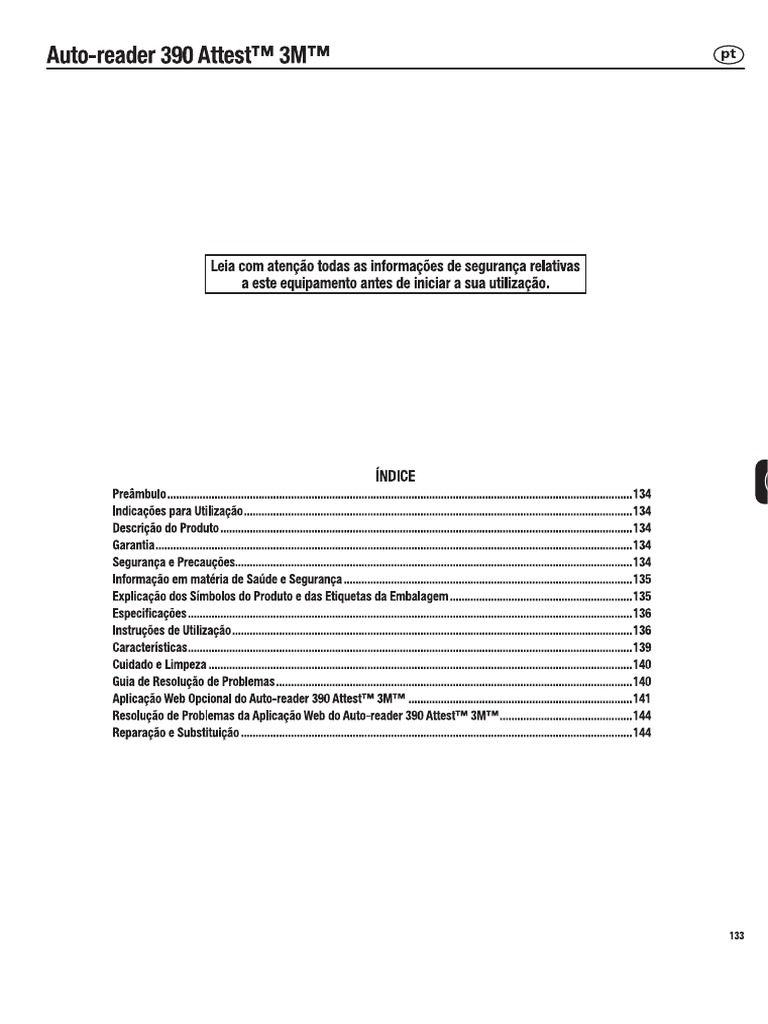 3M Attest Auto-Reader 390 - Manual Por | PDF