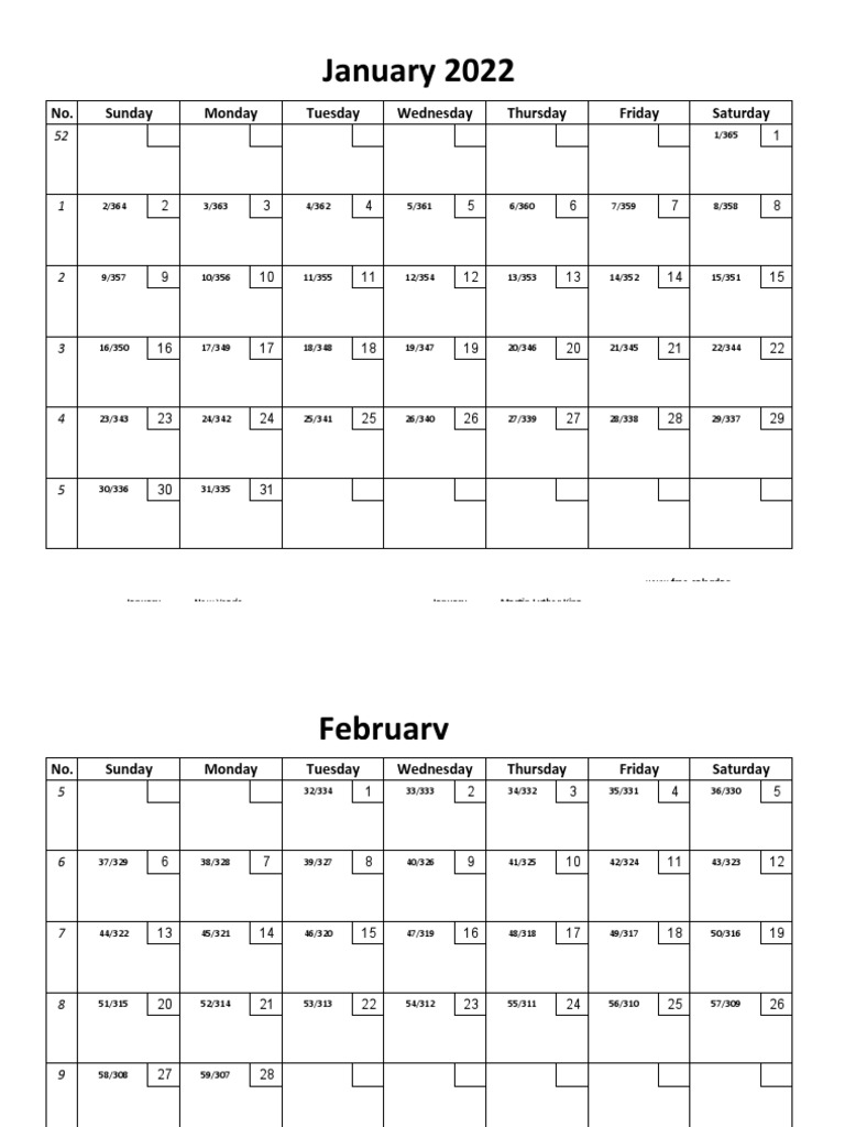 Monthly 2022 Calendar Checkboxes Horizontal | PDF | Échecs | Ouverture ...