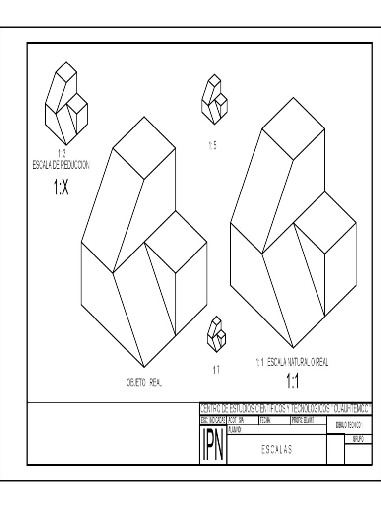 Escalas en Dibujo Técnico I | PDF