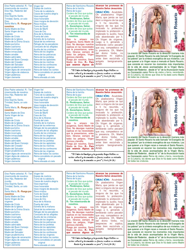 Tríptico Rosario 2015 en PDF | PDF | María, madre de Jesús | Rosario