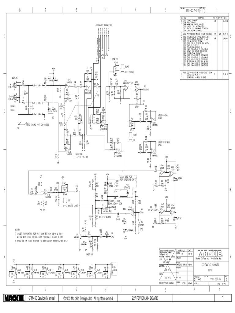 Mackie SRM450 Rev E Schematics | PDF