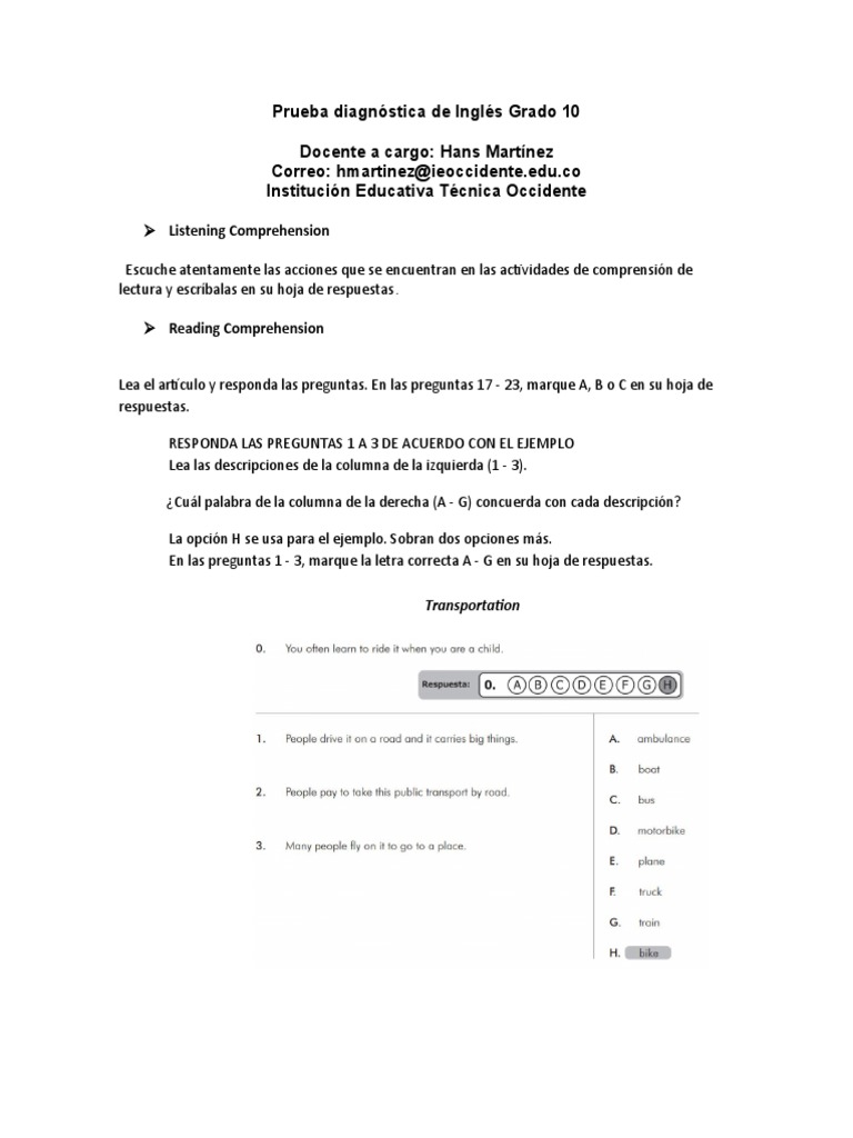Prueba Diagnóstica Grado 10 Primera Fase 2023 Pdf 0219