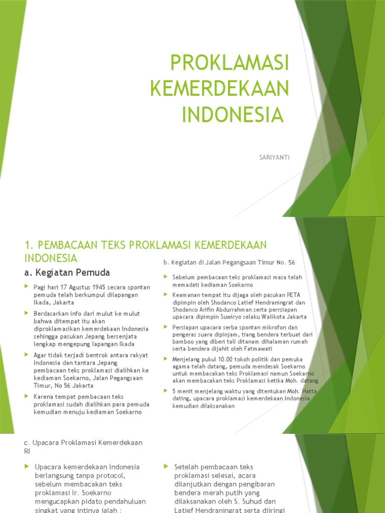Sejarah Proklamasi Indonesia | PDF