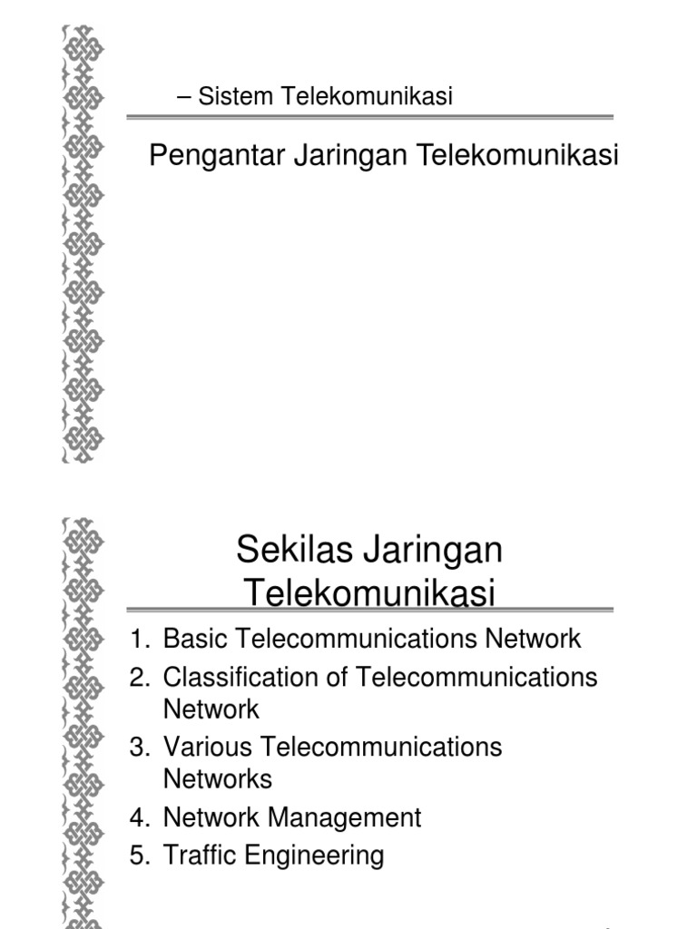 Jaringan Telekomunikasi | PDF