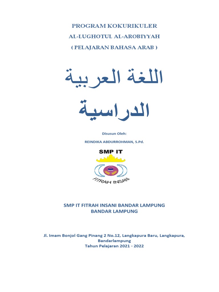 Program Kerja Eskul Bahasa Arab | PDF