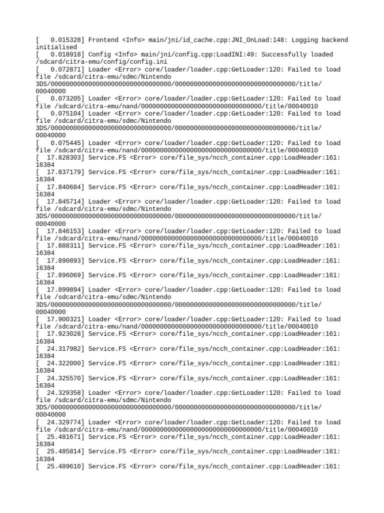 Citra Log - Txt.old | PDF | System Software | Software