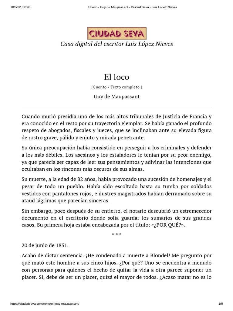 El Loco Guy de Maupassant | PDF