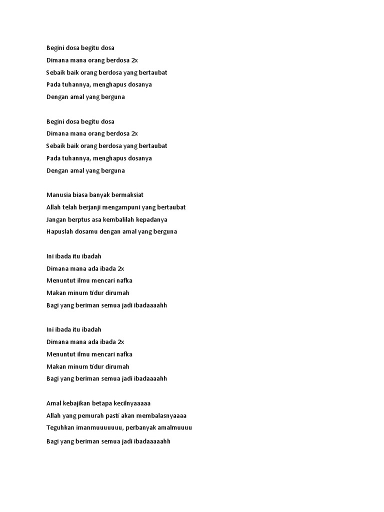 Begini Dosa Begitu Dosa | PDF